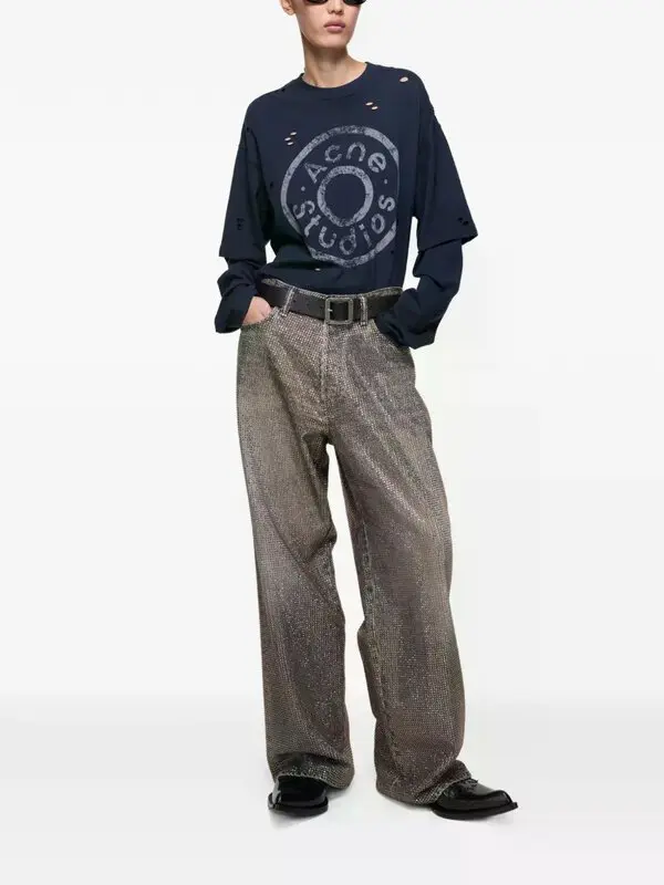 Acne Studios Patch Crystal Embellished Jeans