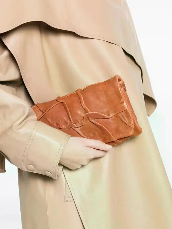 SOMMET Soffietta Leather Clutch Bag