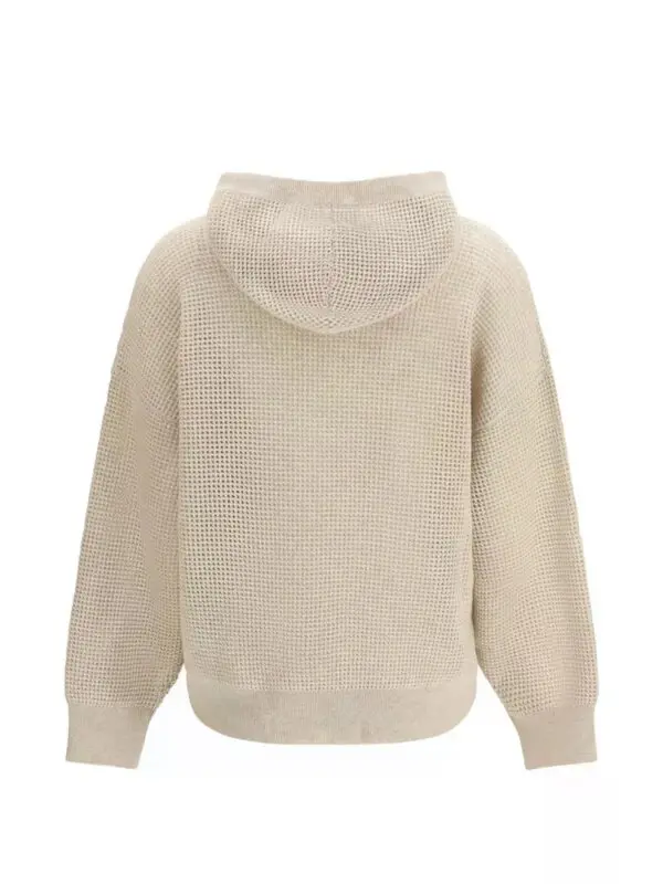 Brunello Cucinelli Waffle Knit Hoodie - Neutrals