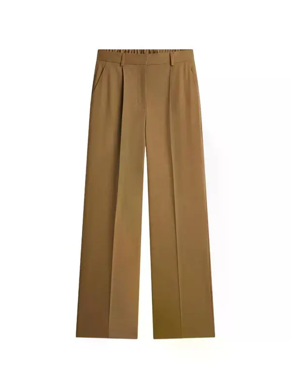 Tommy Hilfiger Pleated Wide Leg Trousers - Neutrals