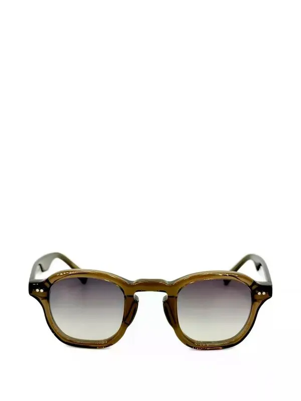 JOSEF MILLER Degrade Round-frame Sunglasses - Green