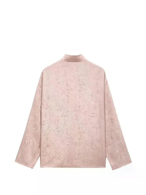 Shanghai Tang Reversible Floral Silk Jacket - Blue