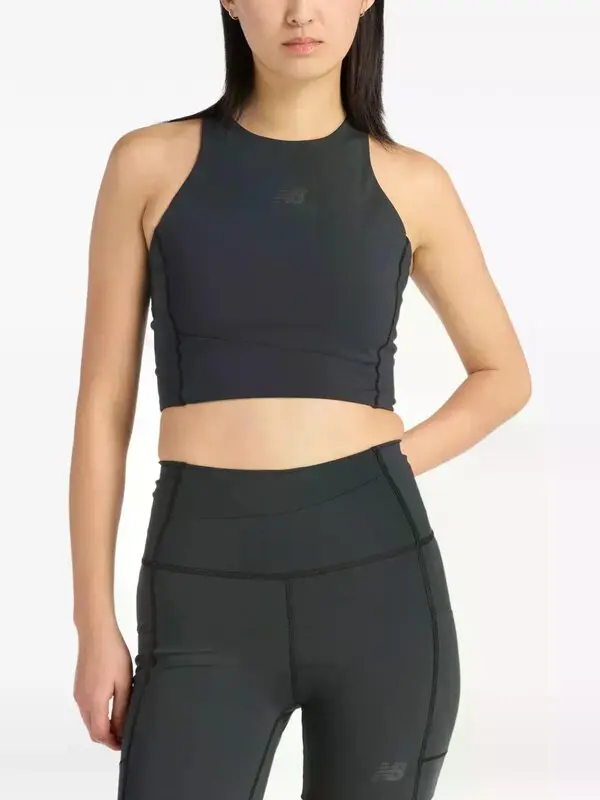 NEW BALANCE Elite Storage Crop Tank - Grey