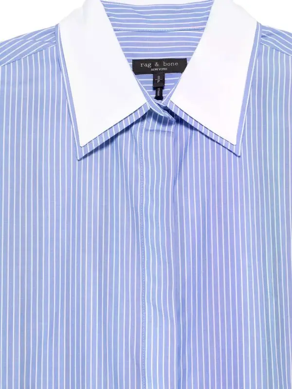 Rag & Bone Striped Pattern Shirt - Blue