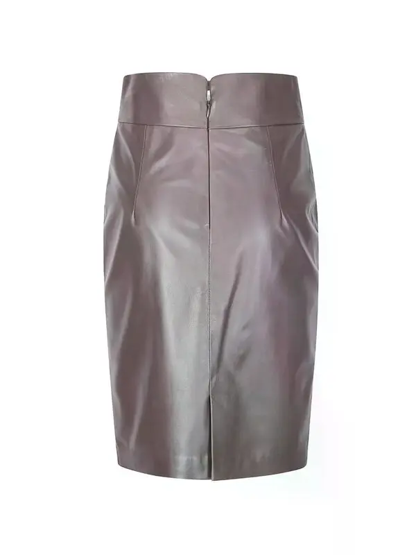 Tagliatore Leather Pencil Skirt