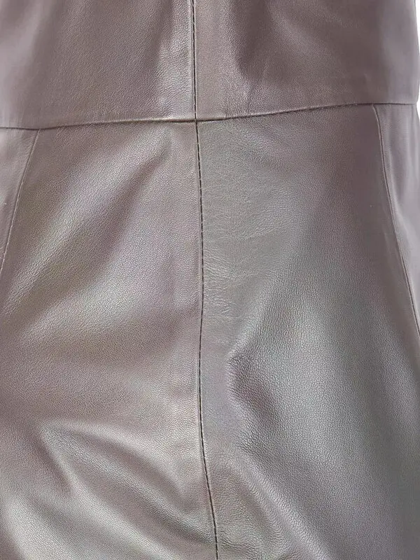 Tagliatore Leather Pencil Skirt