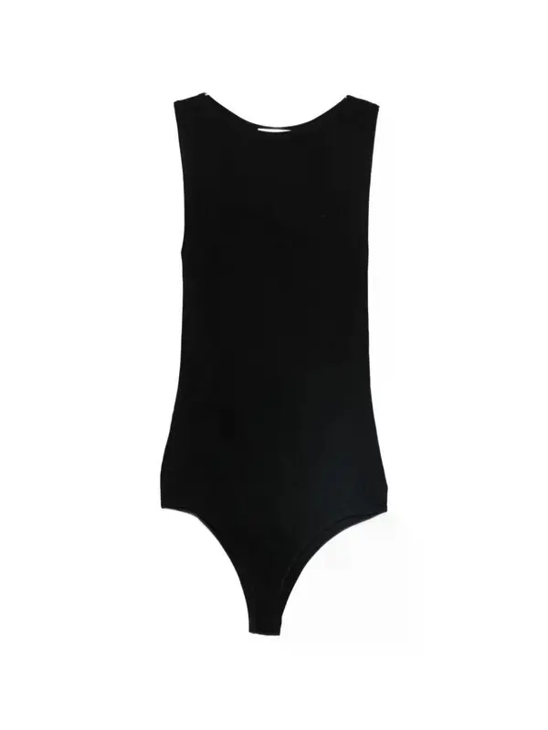 ENTIRE STUDIOS Round Neck Sleeveless Top - Black
