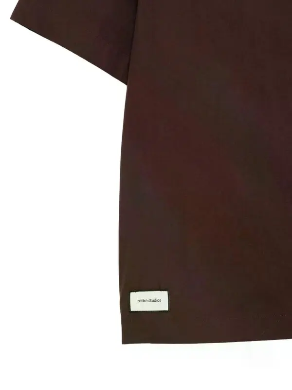 ENTIRE STUDIOS Short-sleeve Pajama Shirt - Brown