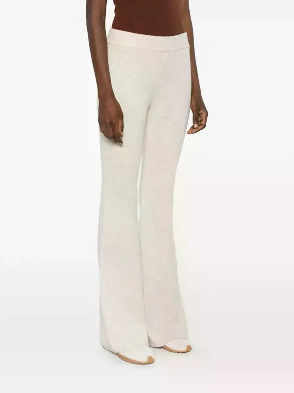 Eric Bompard Ribbed Flared Trousers - Neutrals