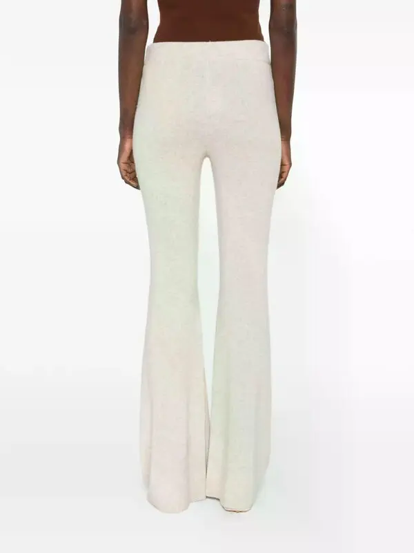 Eric Bompard Ribbed Flared Trousers - Neutrals