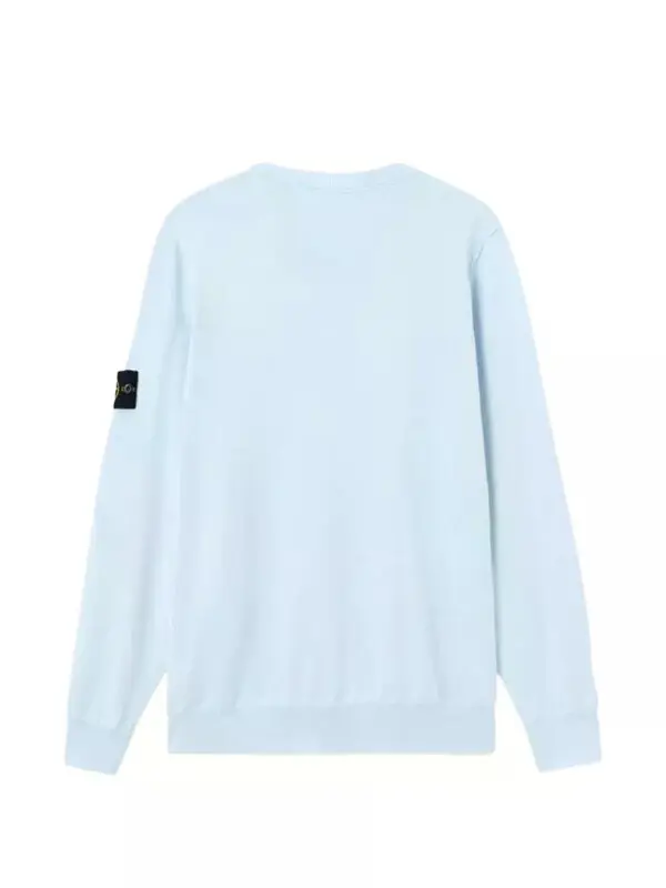 Stone Island Logo-patch Crew Neck Sweatshirt - Blue