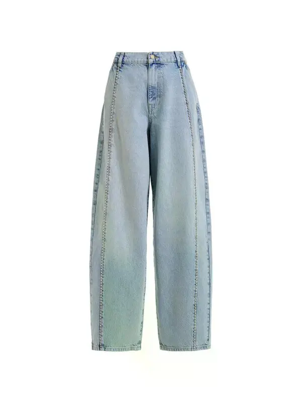 Essentiel Antwerp Rhinestone Embellished Light Wash Jeans - Blue