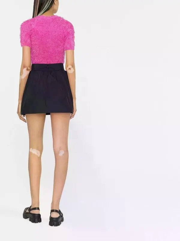 Red Valentino Bow Detail Taffeta Mini Skirt