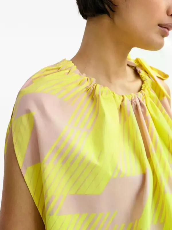 Essentiel Antwerp Tie-detail Cotton Blouse - Yellow