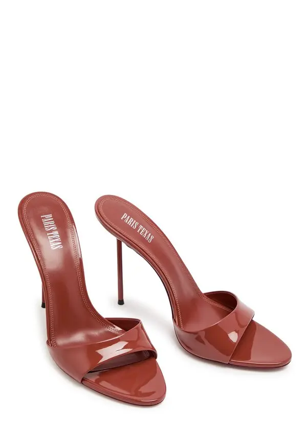 Paris Texas Lidia 105 Patent Leather Mules - Dark Pink