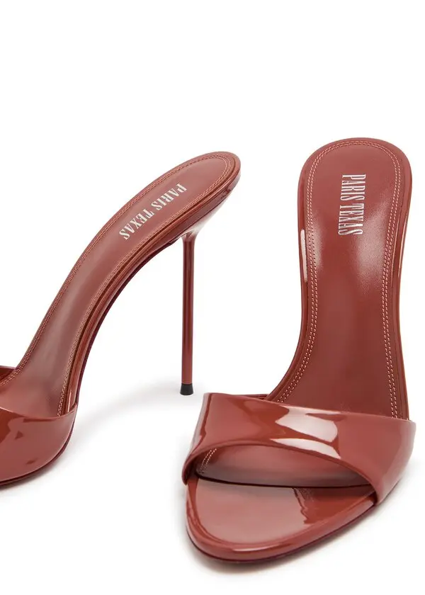 Paris Texas Lidia 105 Patent Leather Mules - Dark Pink