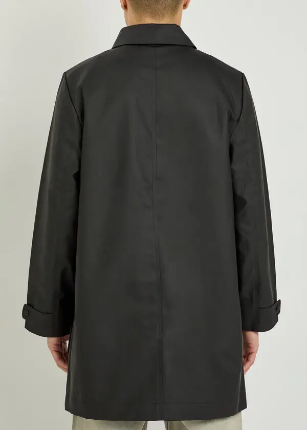 Rains Waterproof Long Jacket With Detachable Hood
