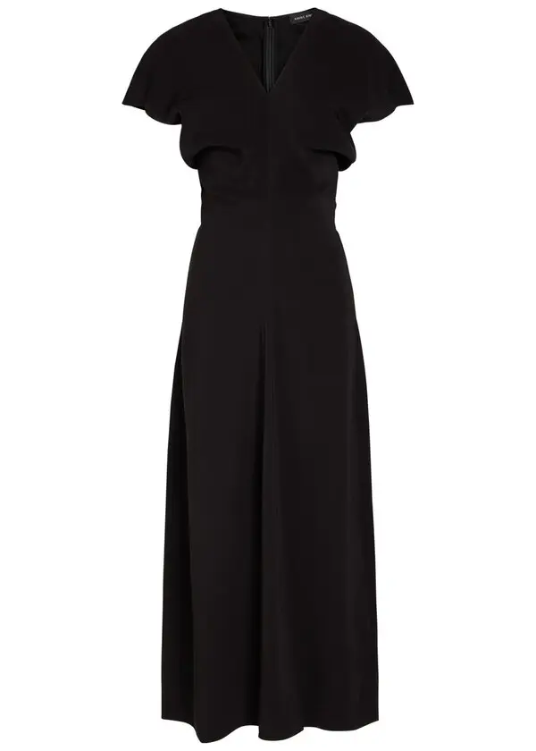 ANINE BING Stretch-crepe Midi Dress - Black