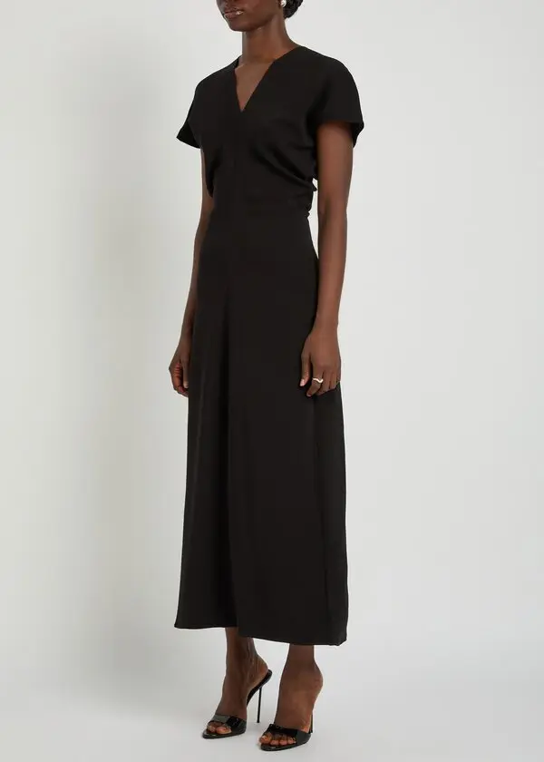 ANINE BING Stretch-crepe Midi Dress - Black