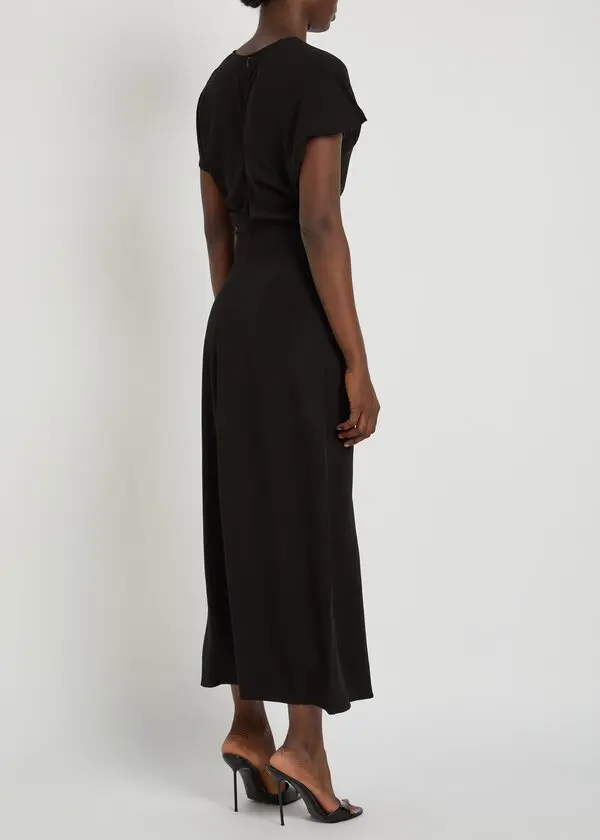 ANINE BING Stretch-crepe Midi Dress - Black