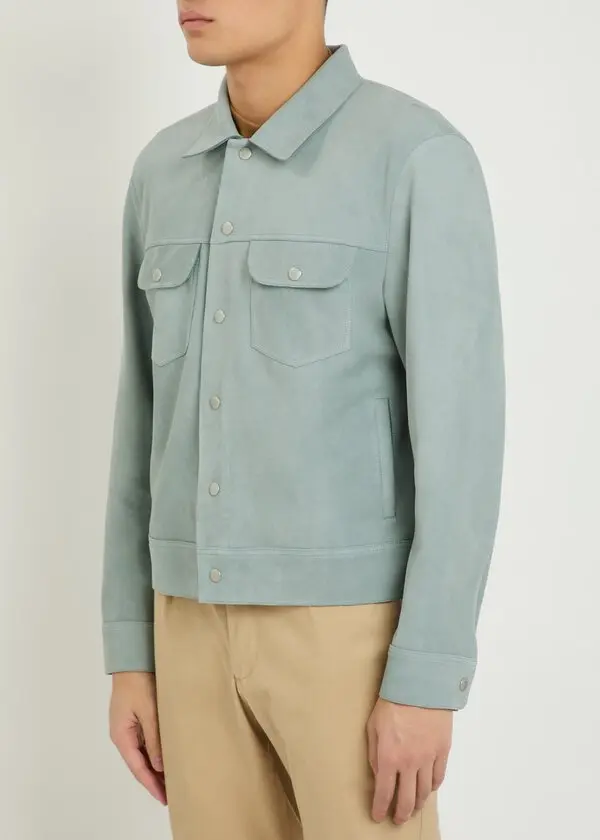 FRAME Suede Trucker Jacket