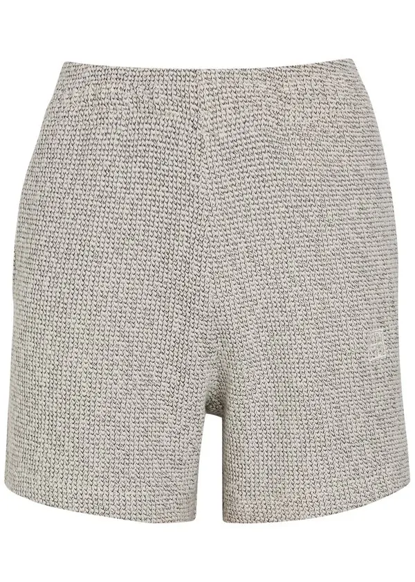 ANINE BING Kam Marled Cotton-blend Shorts