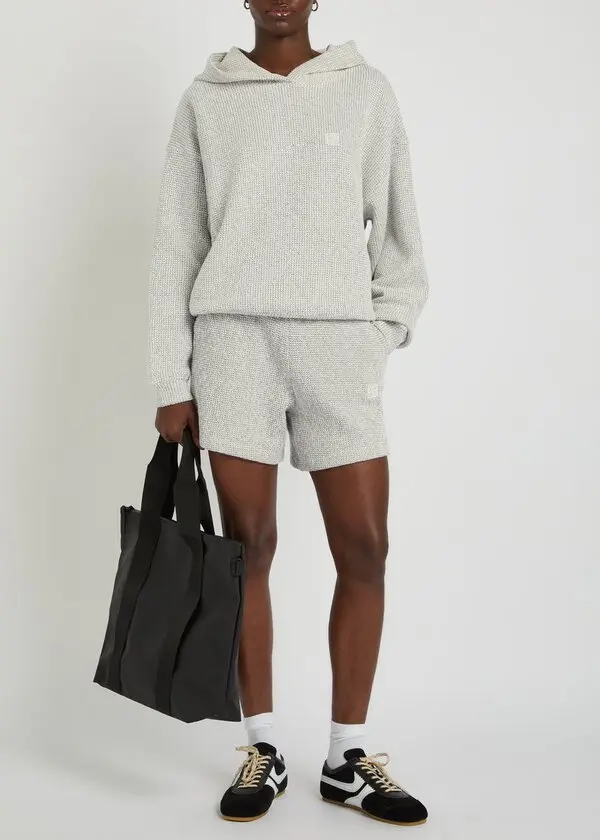 ANINE BING Kam Marled Cotton-blend Shorts