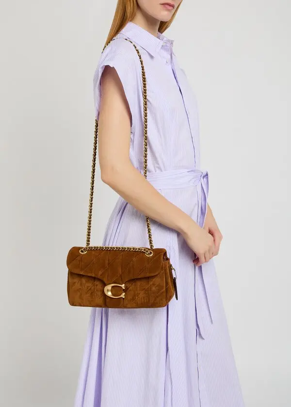 COACH Tabby 26 Quilted Suede Shoulder Bag - Brown