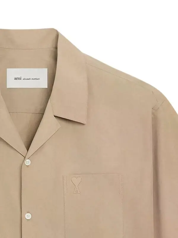 AMI Paris Embroidered Shirt - Neutrals