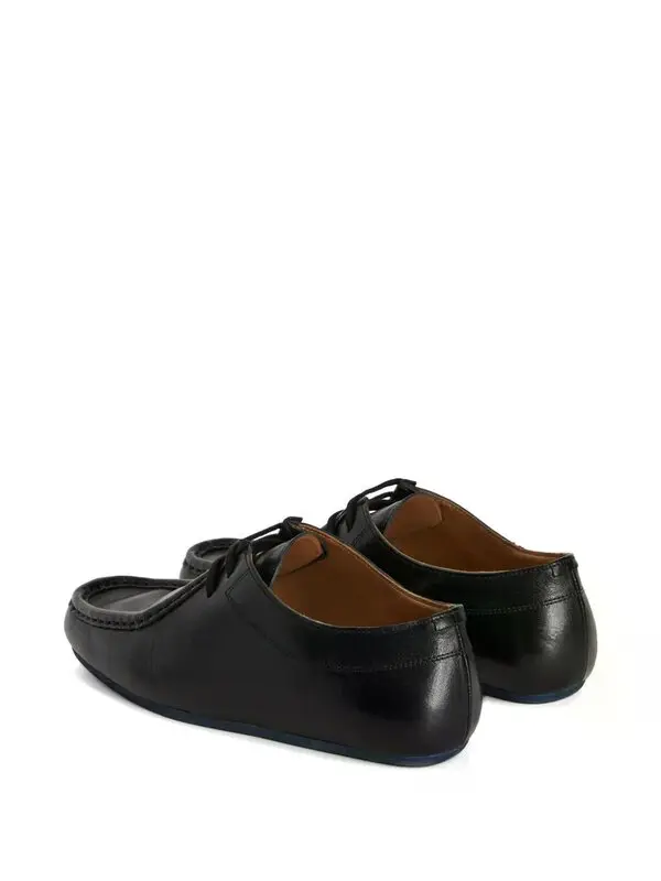 JIL SANDER Leather Lace-up Loafers - Black