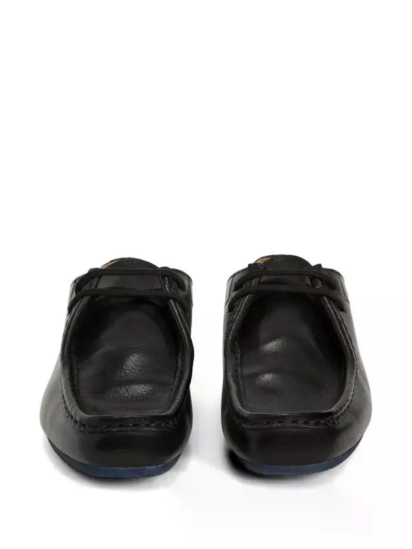 JIL SANDER Leather Lace-up Loafers - Black