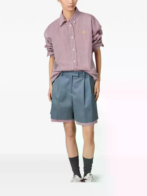Miu Miu Striped Buttoned Shirt