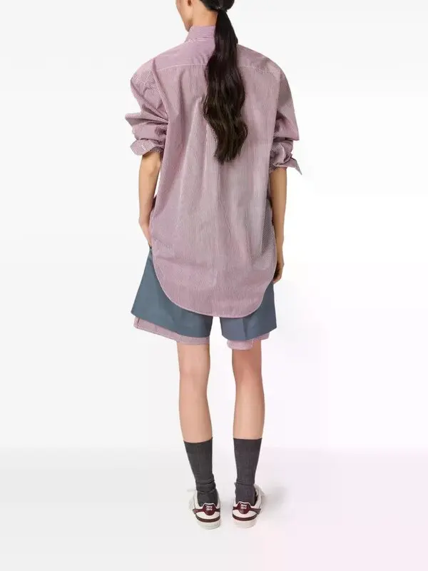 Miu Miu Striped Buttoned Shirt