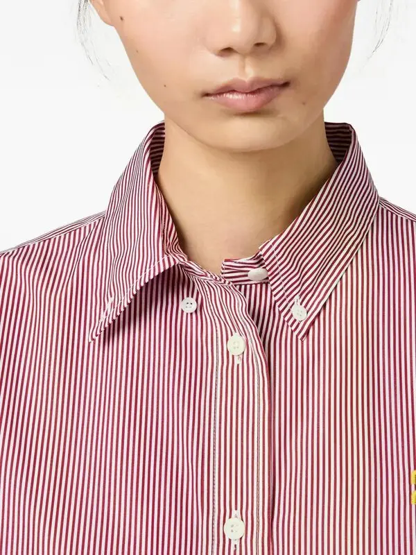 Miu Miu Striped Buttoned Shirt
