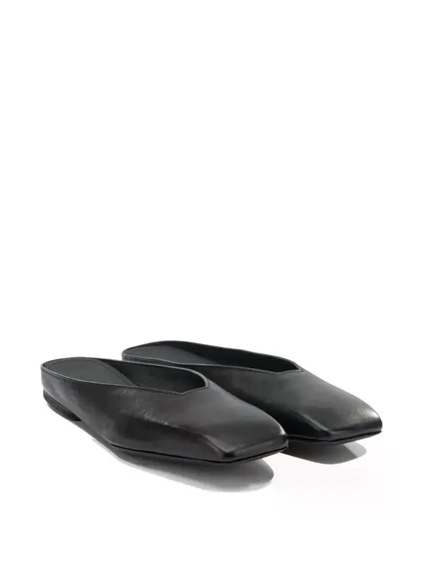 Rick Owens Temple Square-toe Flat Mules - Black