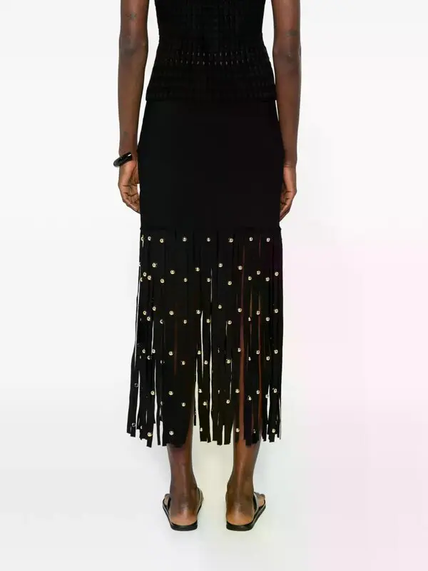 Simkhai Embellished Fringe Midi Skirt