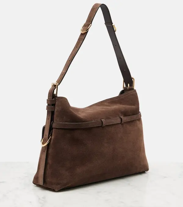 Givenchy Voyou Medium Suede Shoulder Bag