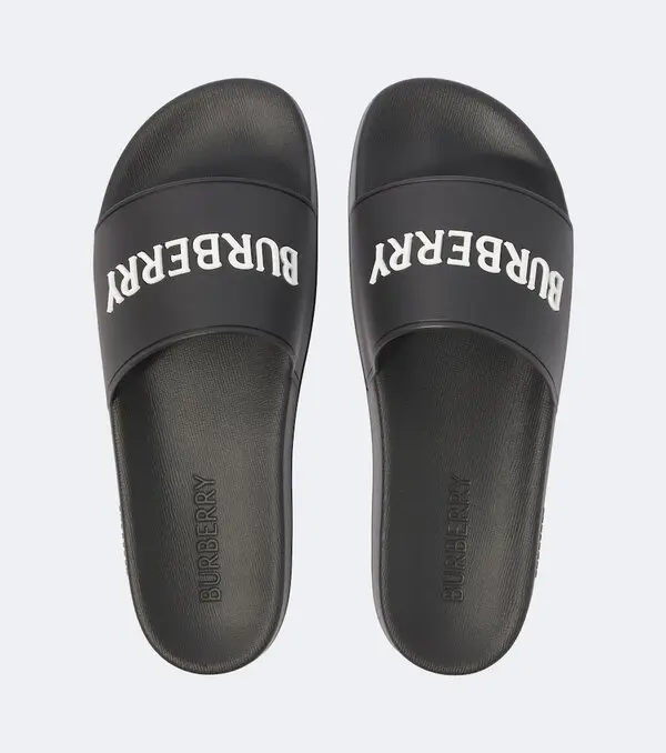 Burberry Logo Slides - Black