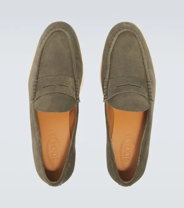 TOD'S Suede Penny Loafers