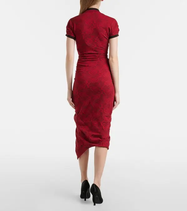 VIVIENNE WESTWOOD Pulling Cotton Jacquard Midi Dress