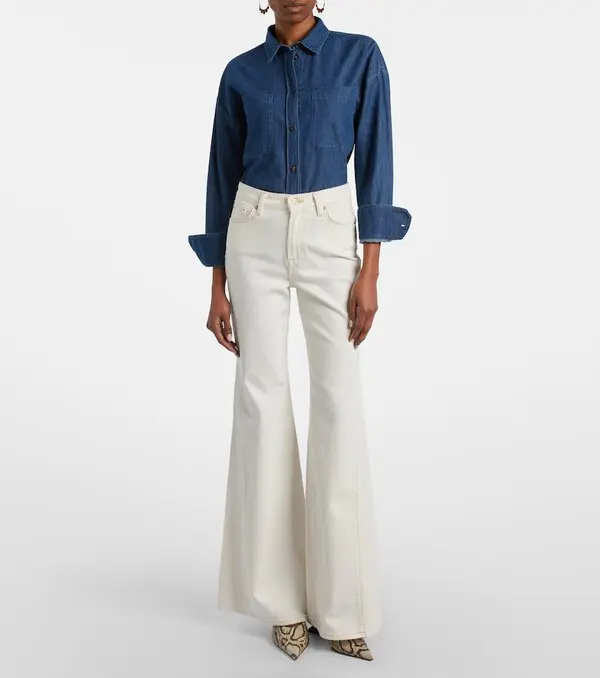 7 For All Mankind Paneled Flared Jeans