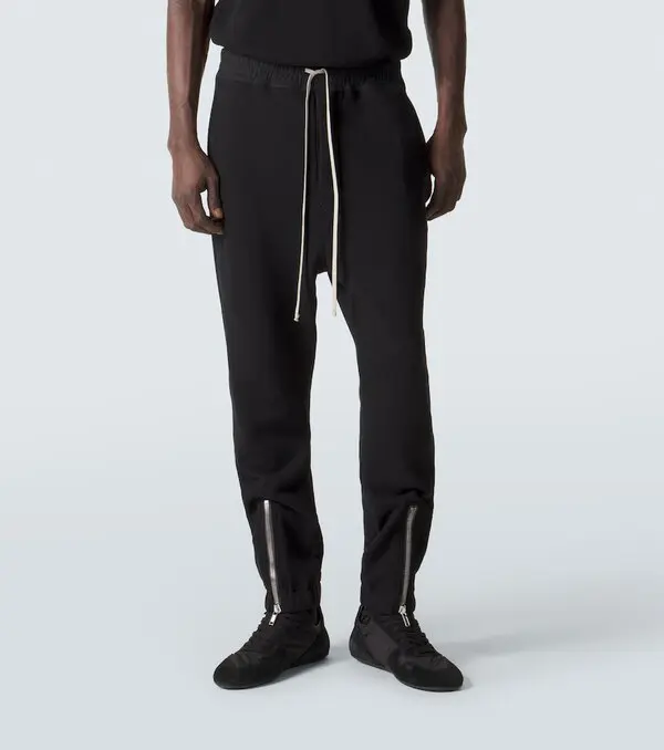 Rick Owens Tecuatl Cotton Jersey Terry Sweatpants