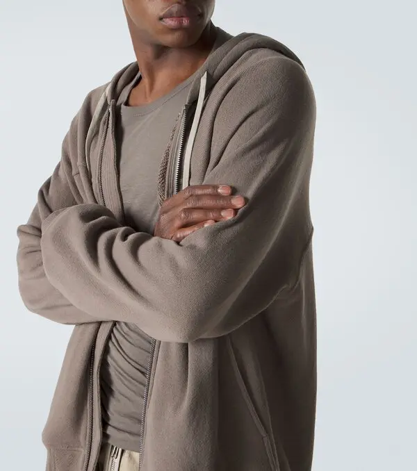 Rick Owens Cotton Jersey Zip-up Hoodie