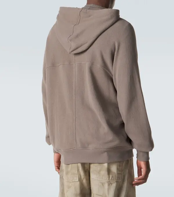 Rick Owens Cotton Jersey Zip-up Hoodie