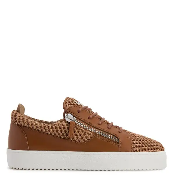 GIUSEPPE ZANOTTI Frankie Low-top Sneakers With Crochet Effect - Brown