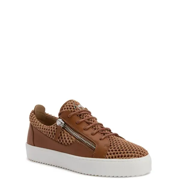 GIUSEPPE ZANOTTI Frankie Low-top Sneakers With Crochet Effect - Brown