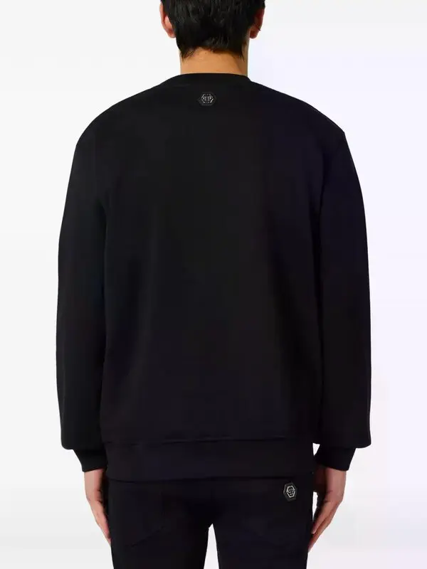 Philipp Plein Teddy-embroidery Sweatshirt - Black