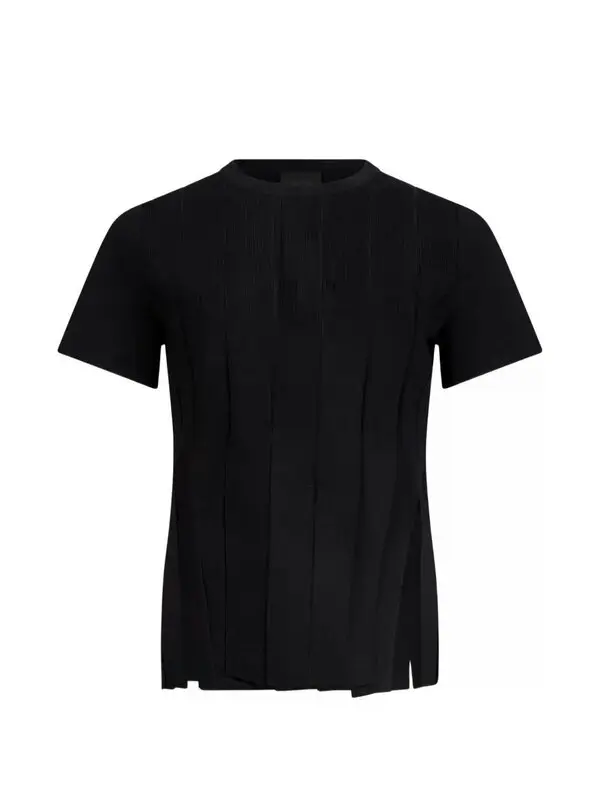 Liu Jo Fringed Short-sleeve Sweater - Black