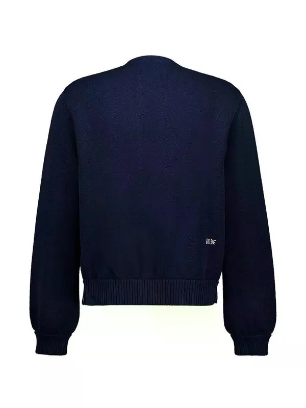 BODE Double-breasted Cardigan With Beaded Embellishment