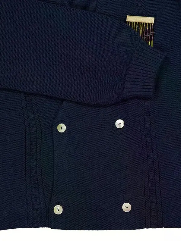 BODE Double-breasted Cardigan With Beaded Embellishment